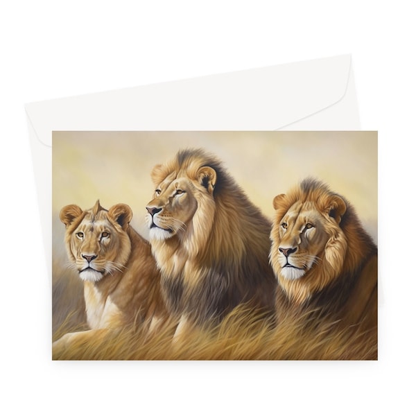 Lion Greeting Card - Etsy