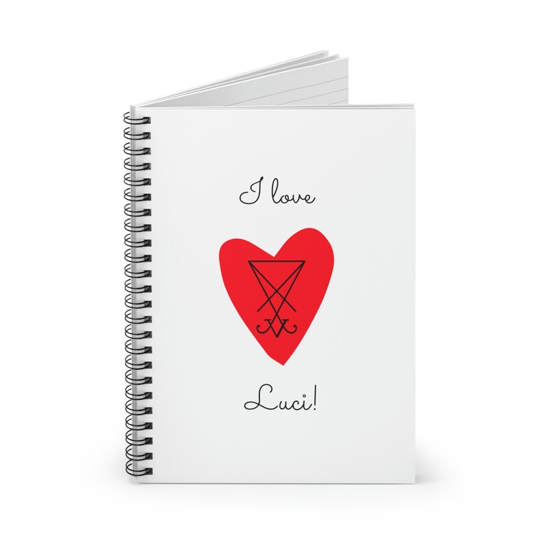 I Love Luci! Lucifer Spiral Notebook Infernal Journal Deamon Grimoire ...