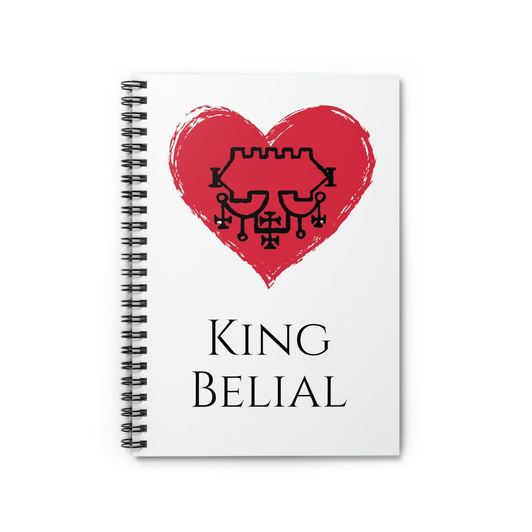 King Belial Sigil Red Heart Spiral Notebook Occult Journal Deamon ...