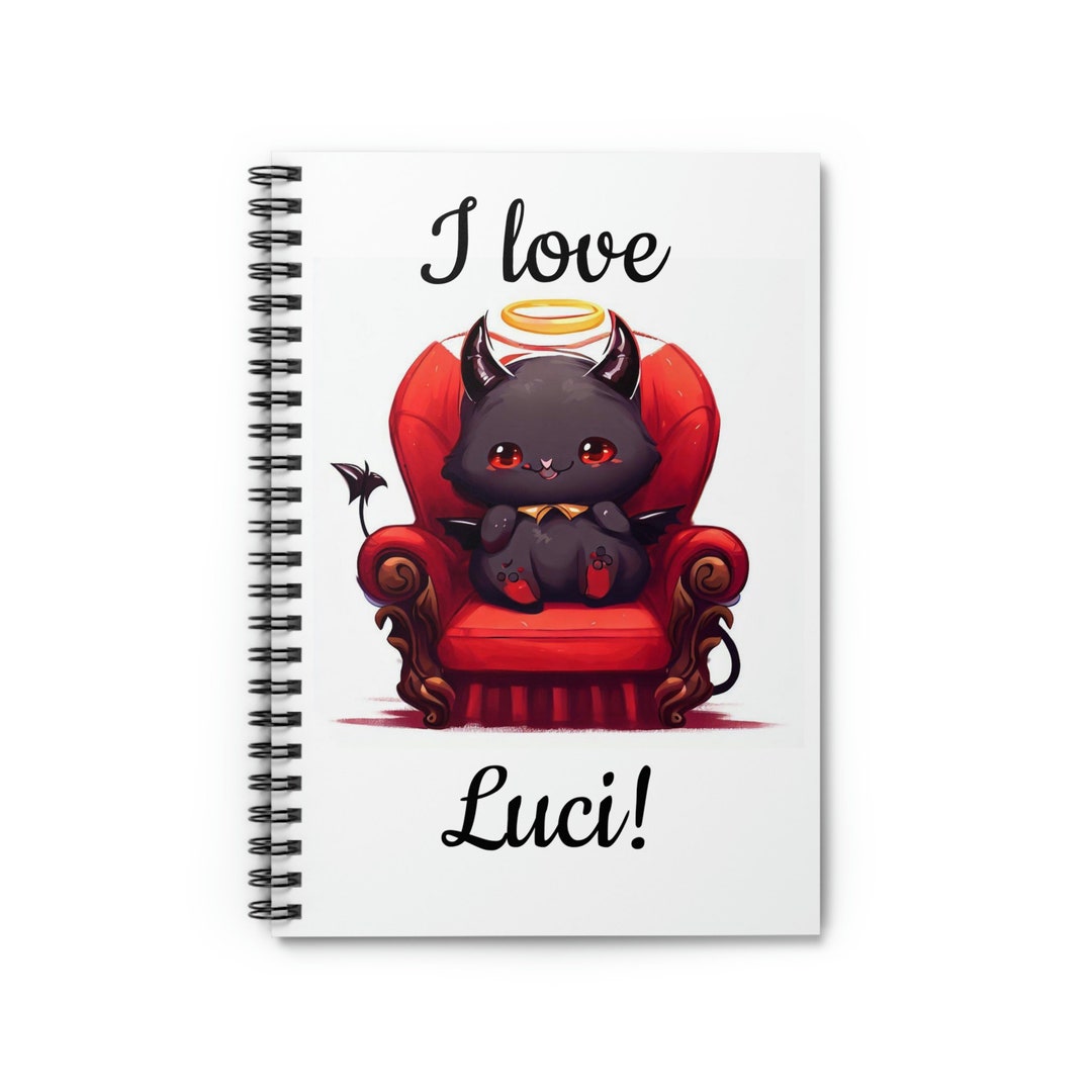 I Love Luci! Lucifer Cat Spiral Notebook - Ruled Line Lucifer Journal ...