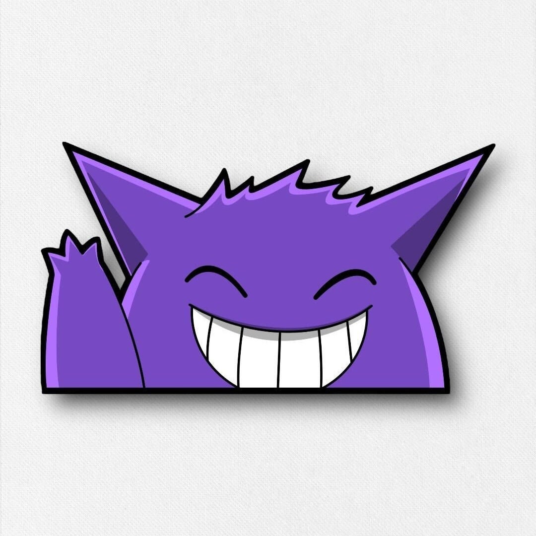 Gengar Pokemon Peeker Sticker - Etsy