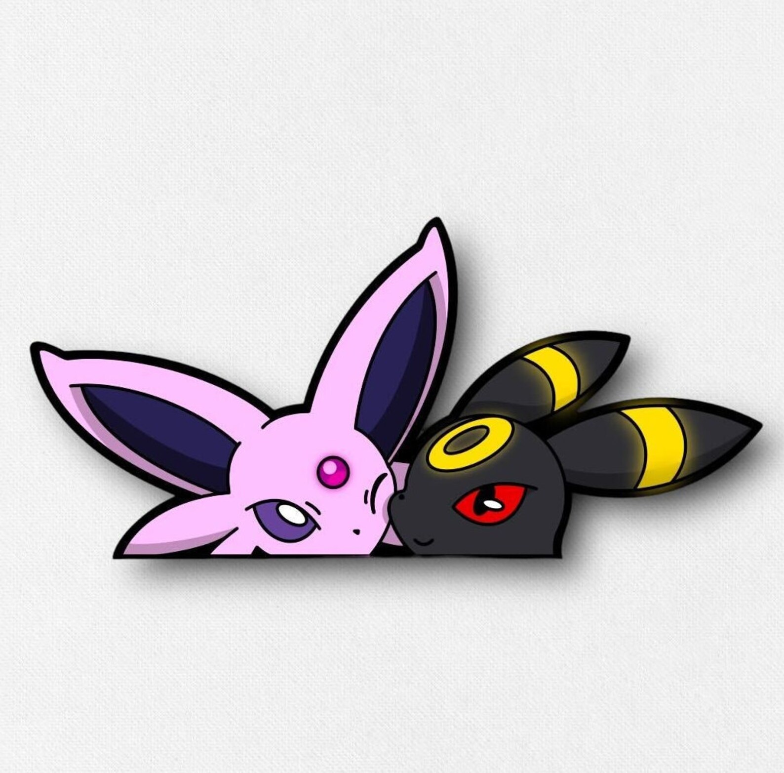 Espeon and Umbreon Peeker Stickers - Etsy