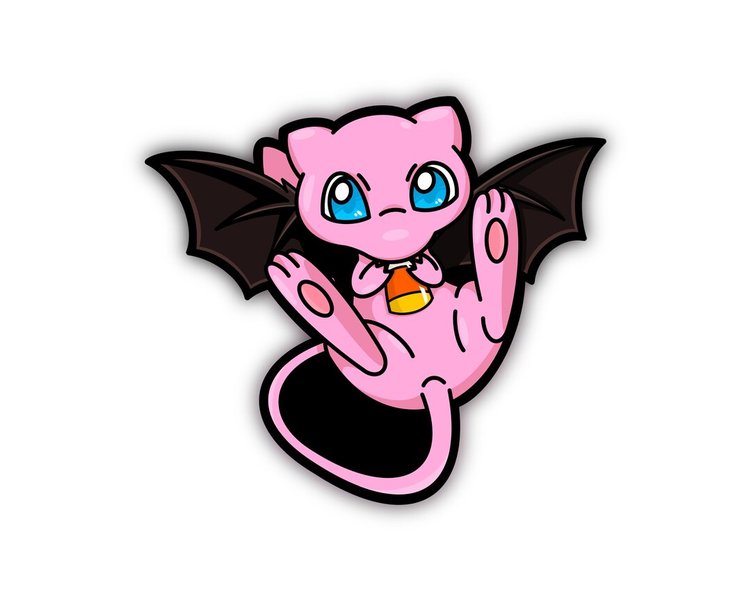 Mew Halloween Sticker - Etsy