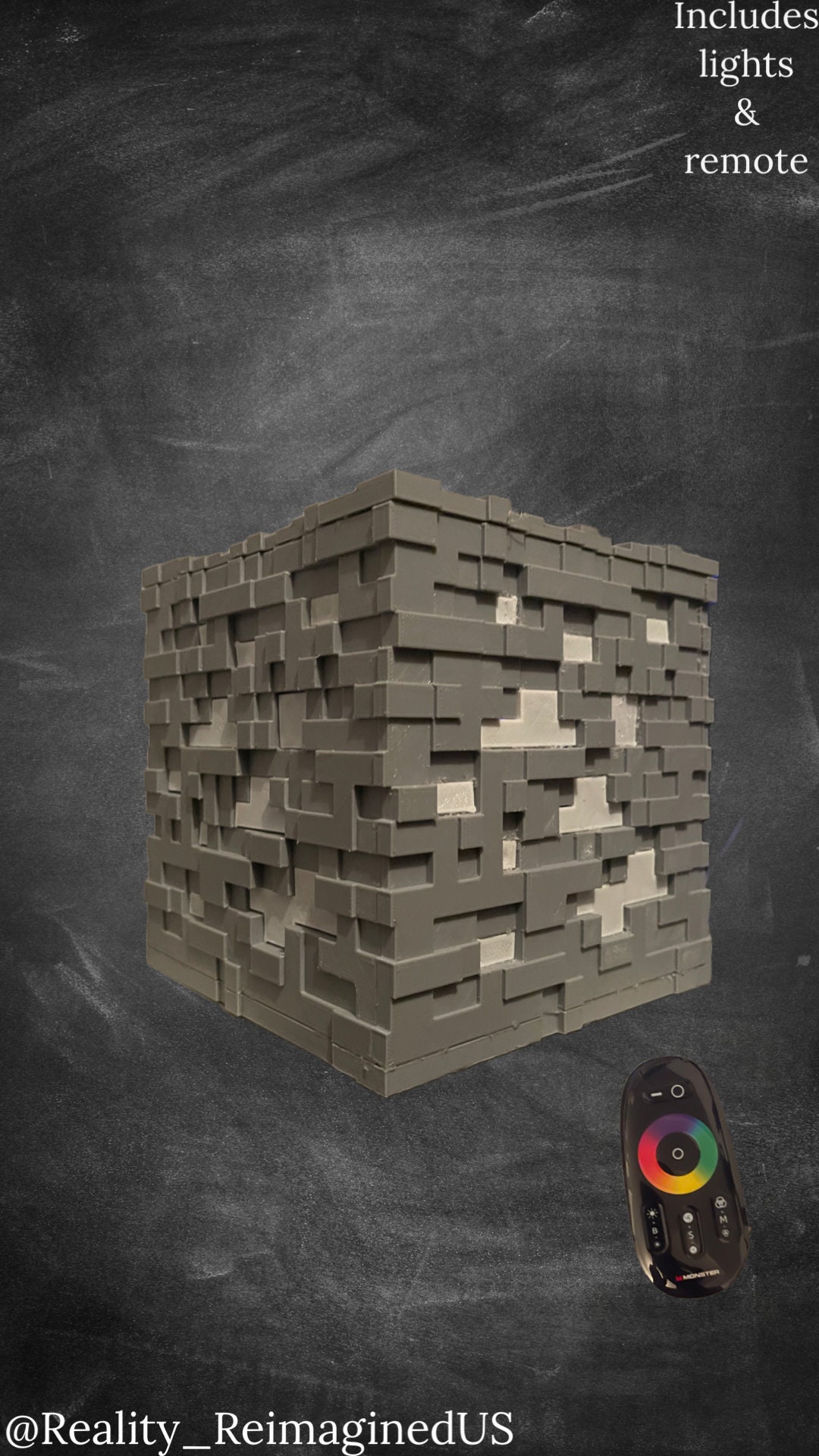 3D Printed Minecraft Ore Lamp Nightlight - Etsy