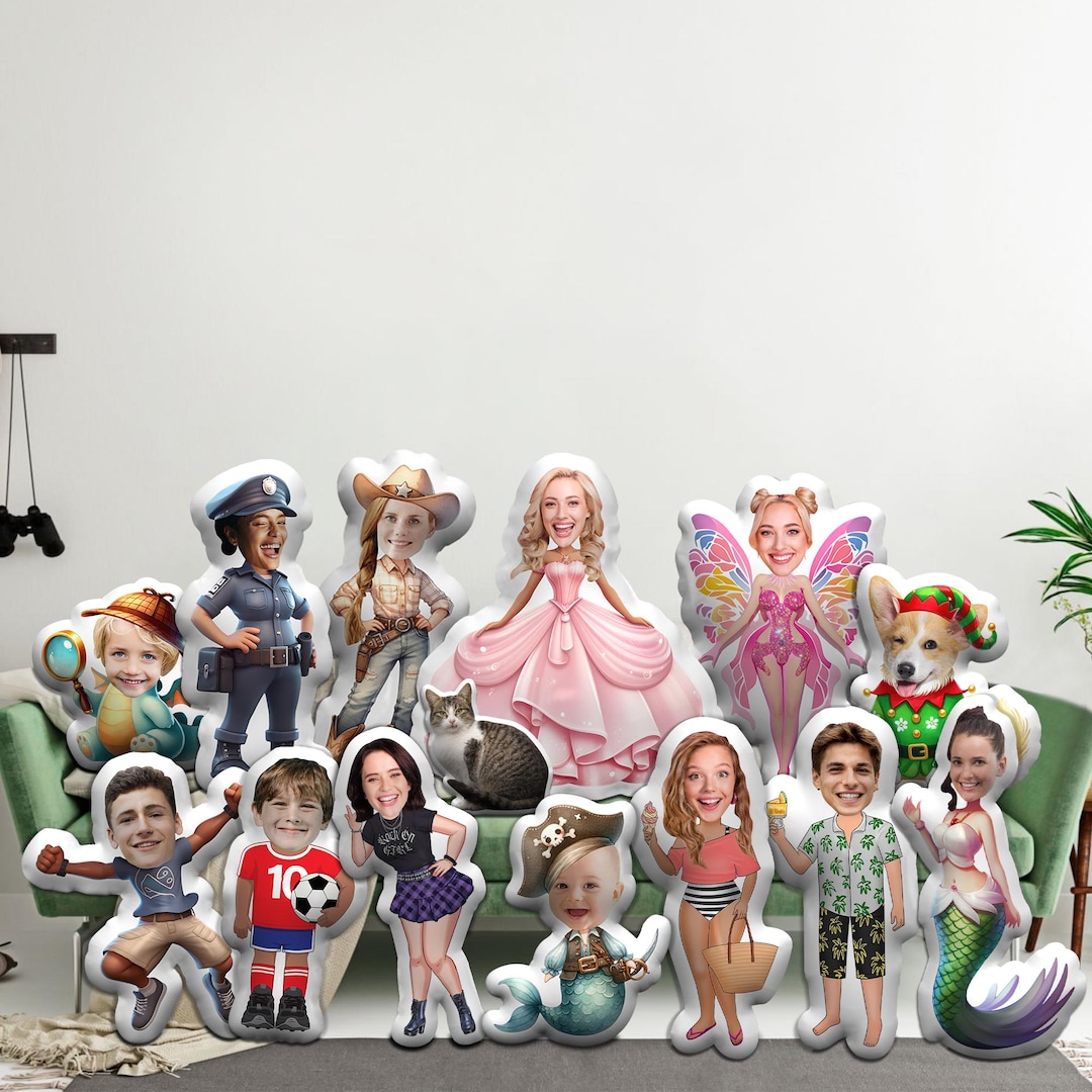 Personalized Photo DIY Humanoid Cushion, Face Pillow, Custom Shaped ...