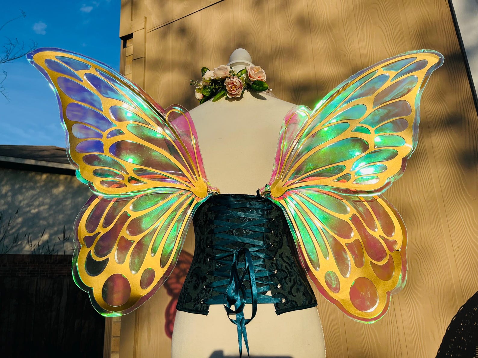 Bubble Fairy Wings Adult Size Cosplay Costume Pink Green Purple Gold ...