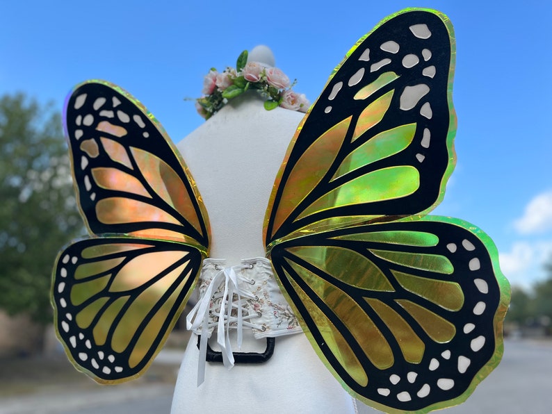 Monarch Butterfly Fairy Wings - Orange Black Large Adult Size Cosplay ...