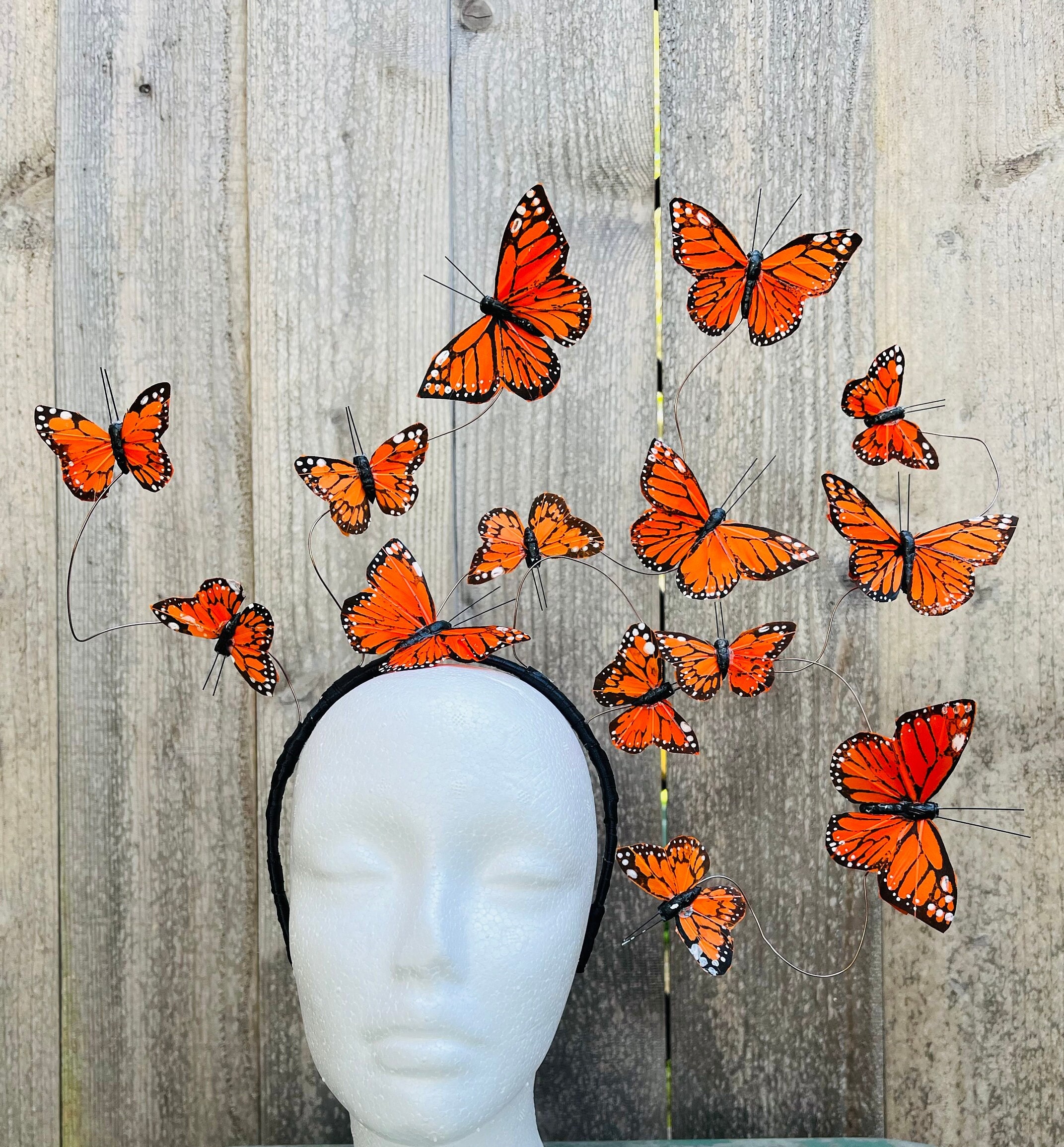 Monarch Butterfly Headpiece Costume Crown Head Piece Fairy Princess ...