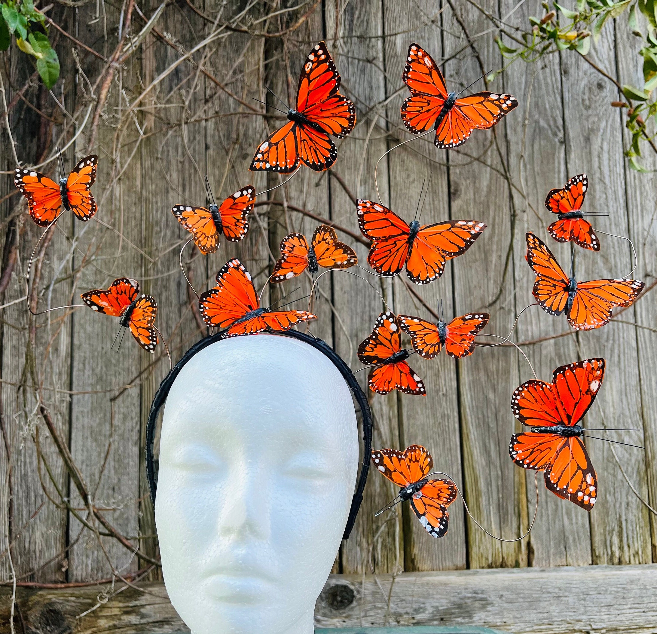Monarch Butterfly Headpiece Costume Crown Head Piece Fairy Princess ...