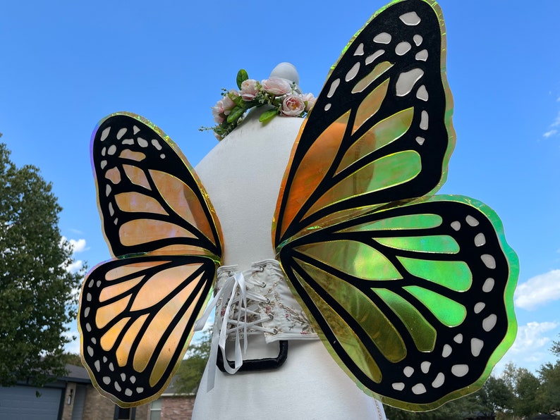 Monarch Butterfly Fairy Wings - Orange Black Large Adult Size Cosplay ...