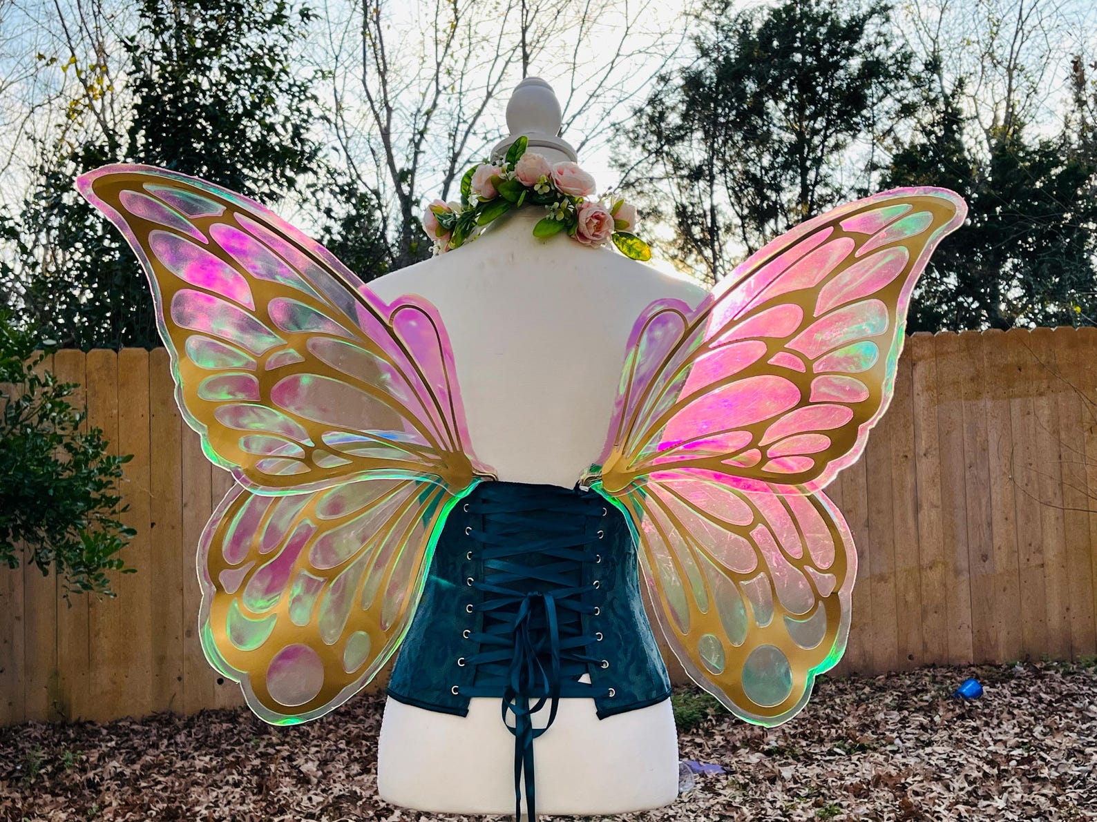 Bubble Fairy Wings Adult Size Cosplay Costume Pink Green Purple Gold ...