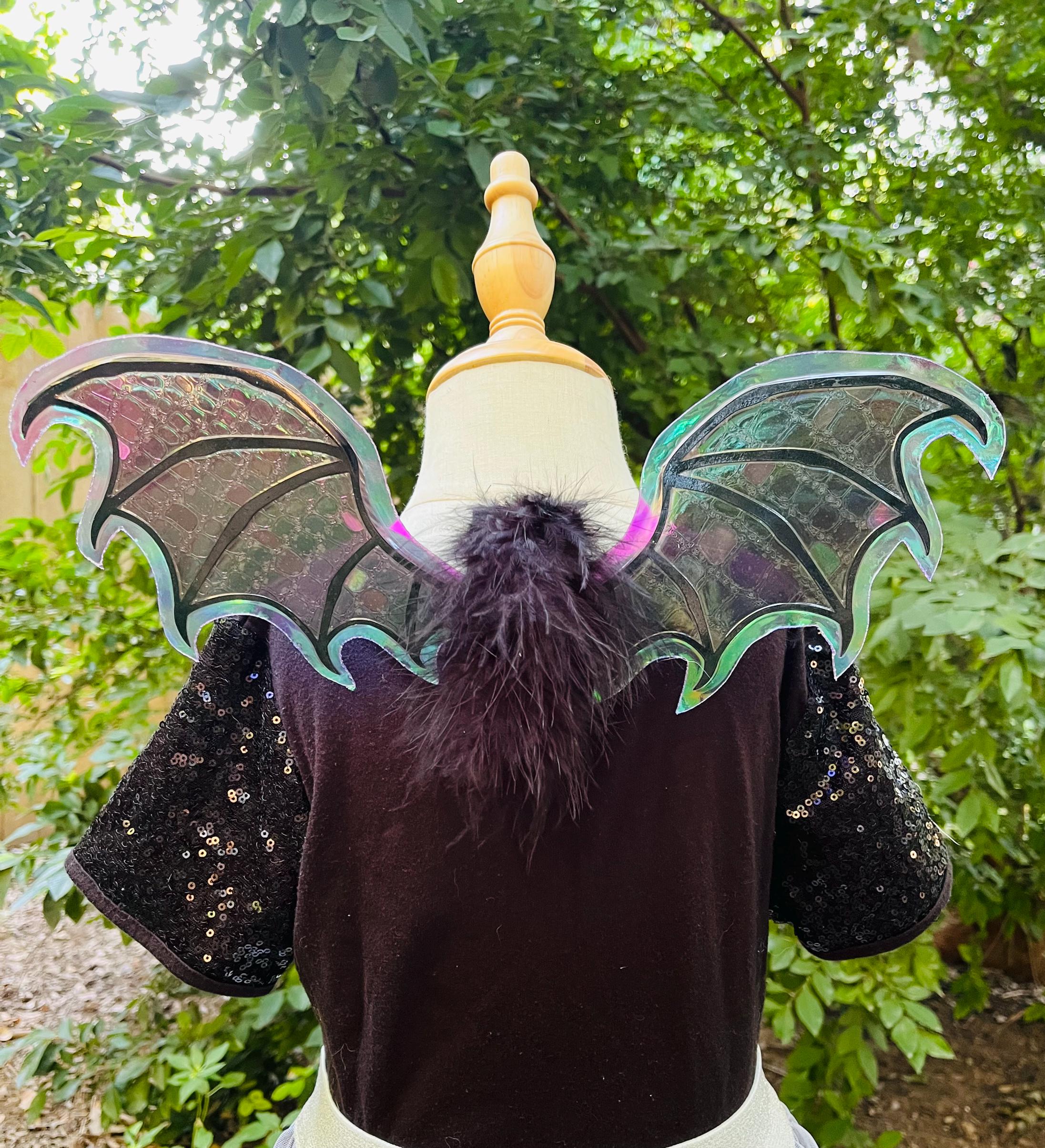 Clip on Bat Dragon Wings for Kids Child Size Small Dog Harness Witch ...