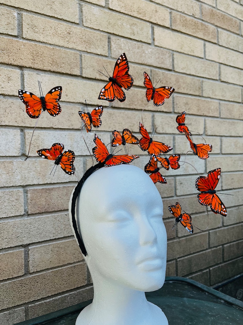 Monarch Butterfly Headpiece Costume Crown Head Piece Fairy Angel ...