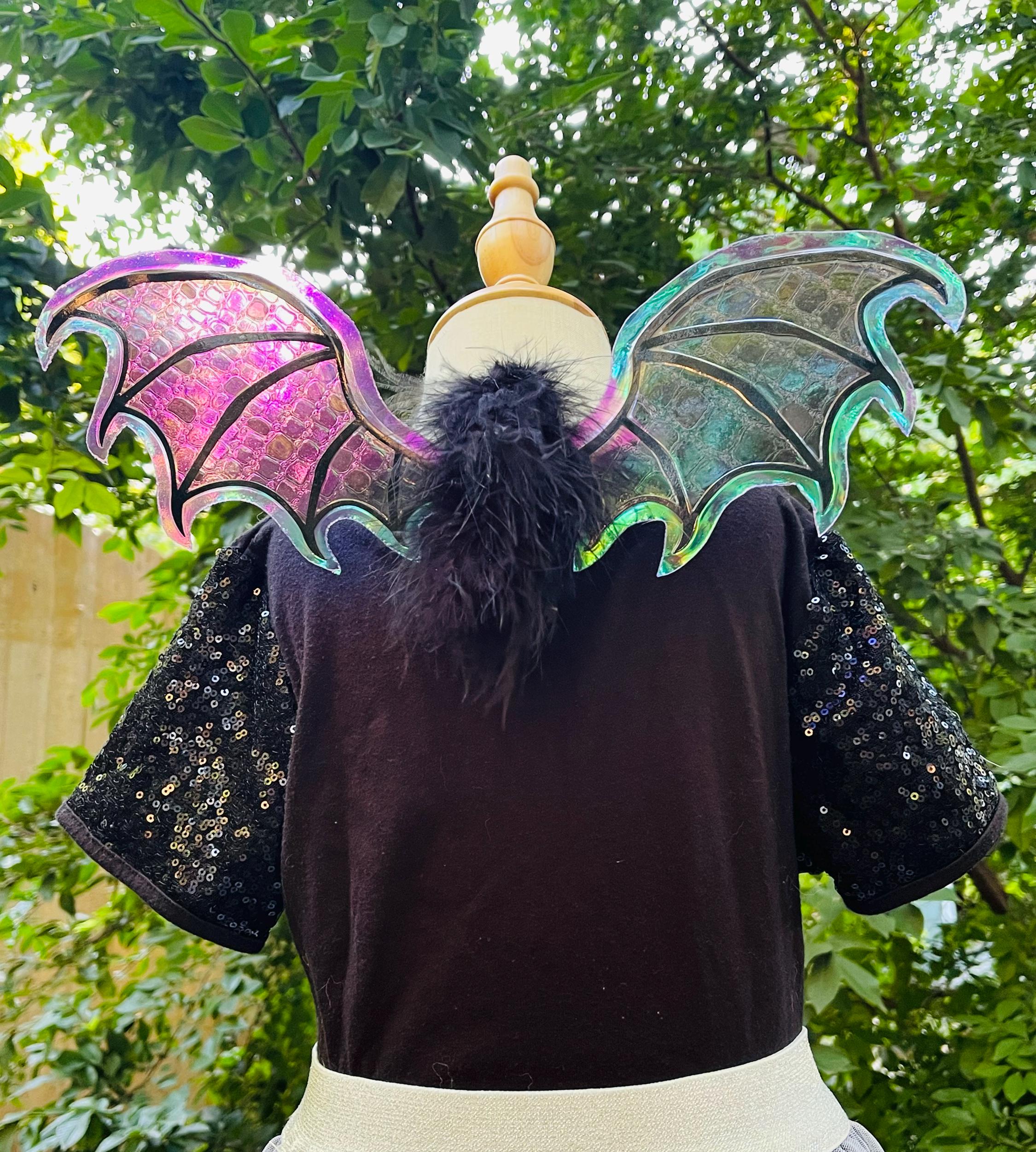 Clip on Bat Dragon Wings for Kids Child Size Small Dog Harness Witch ...