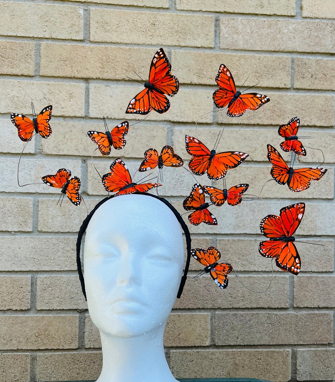 Monarch Butterfly Headpiece Costume Crown Head Piece Fairy Angel ...