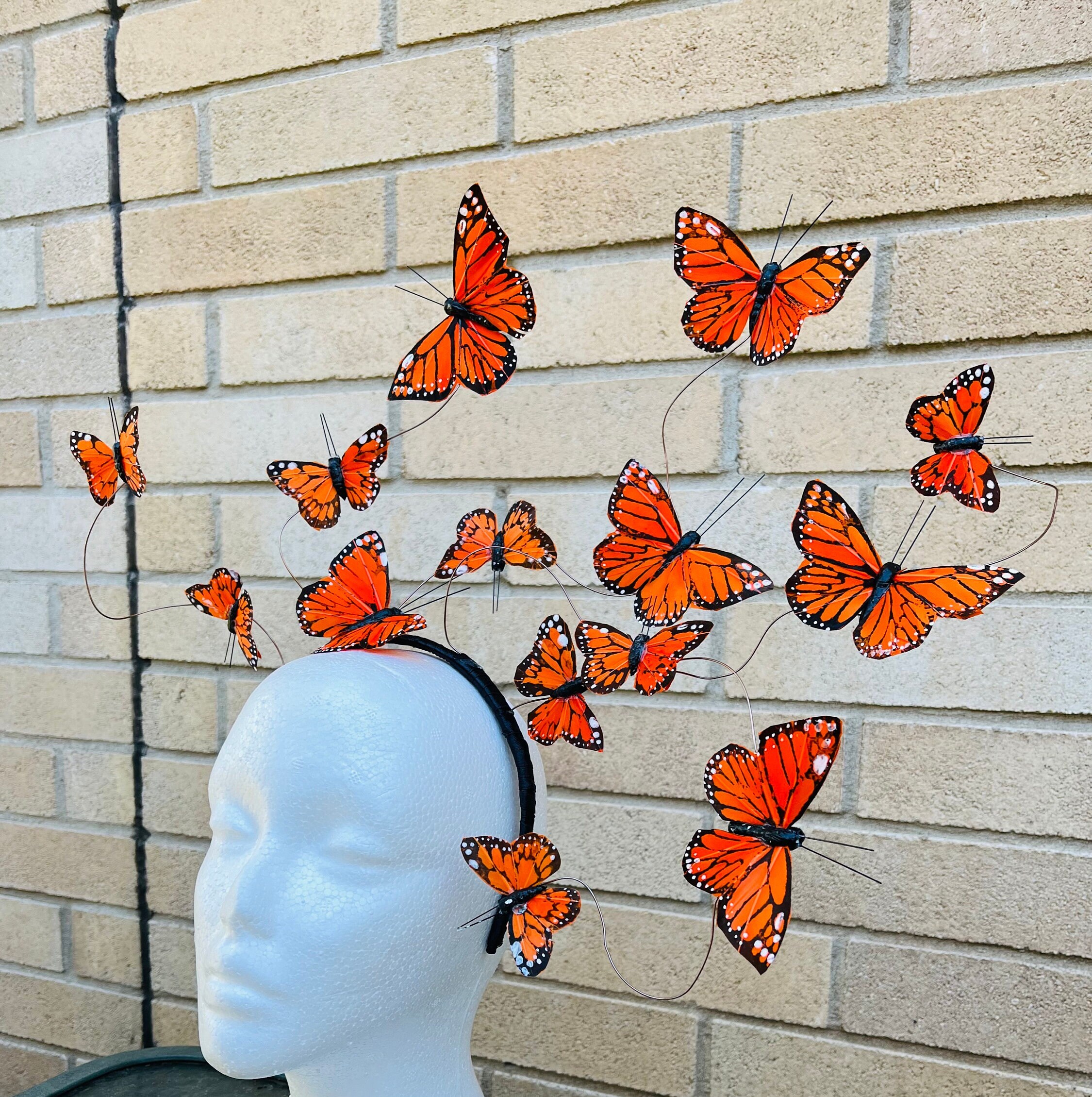 Monarch Butterfly Headpiece Costume Crown Head Piece Fairy Princess ...