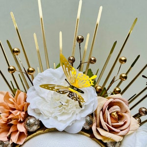 Floral Butterfly Zip Tie Crown Adult Cosplay Head Piece Fairy Angel ...