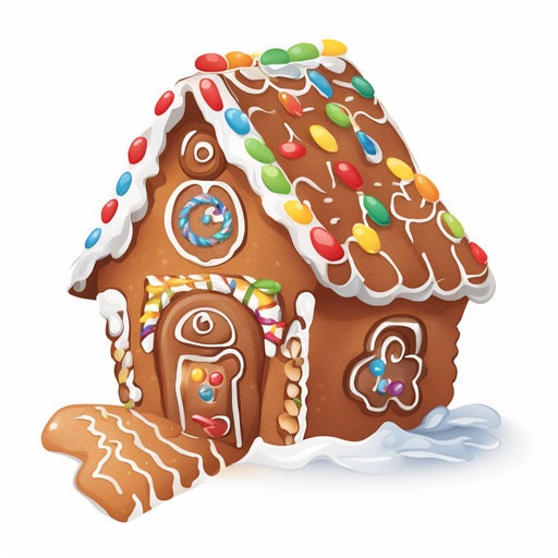 Lebkuchenhaus Clipart 10 hochwertige JPGs digitaler - Etsy.de