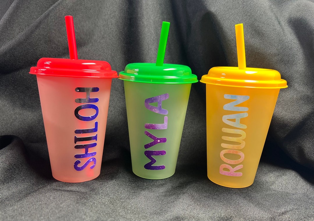 Kids Cups | 12 Oz Two Tone Cold Drinking Cups - Etsy