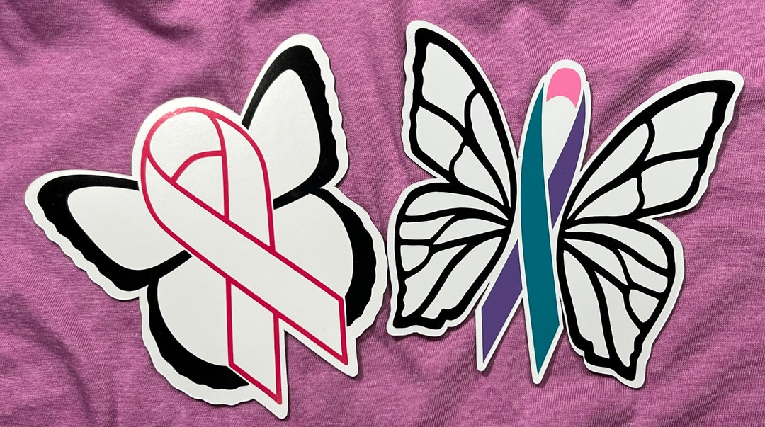 Butterfly Cancer Ribbon Magnets - Etsy