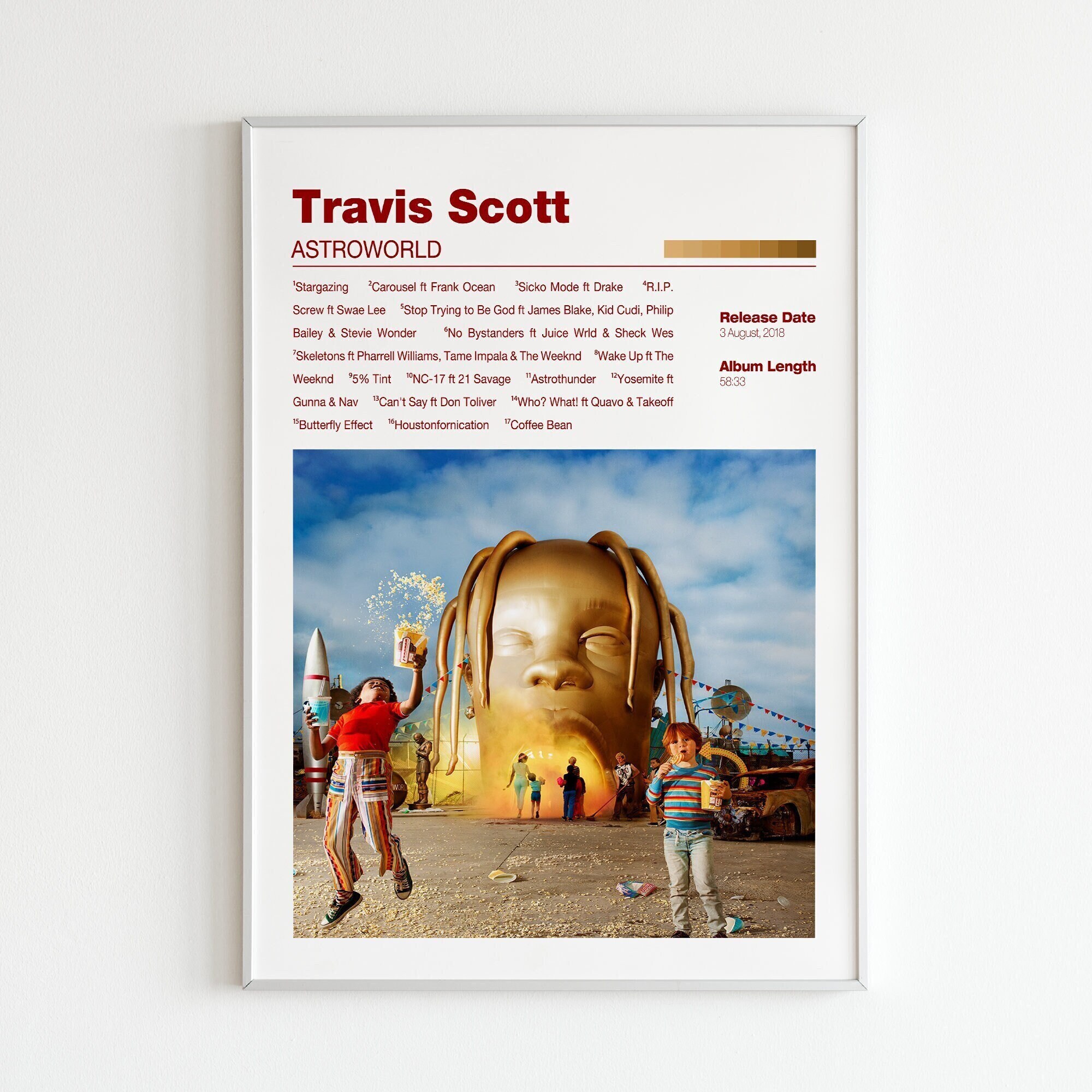 Travis Scott astroworld Album Poster Color - Etsy