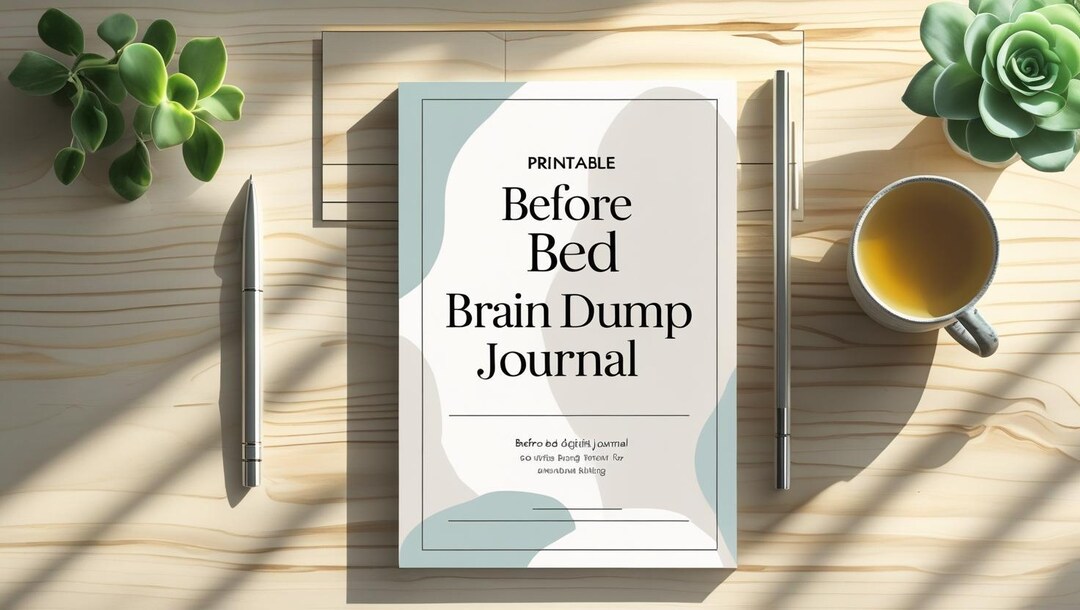 Brain Dump Journal: Sleep Anxiety Relief, Nighttime Reflection ...
