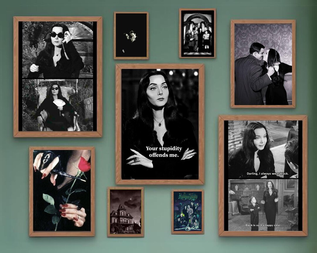 Addams Family Gothic Poster Set, Addams Family Wall Art, Home Decor ...
