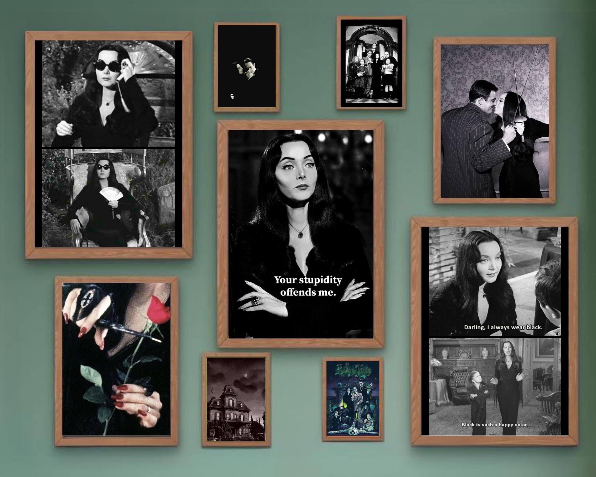 Addams Family Gothic Poster Set, Addams Family Wall Art, Home Decor ...