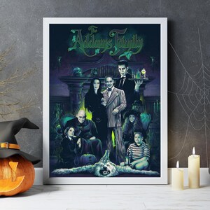 Addams Family Gothic Poster Set, Addams Family Wall Art, Home Decor ...