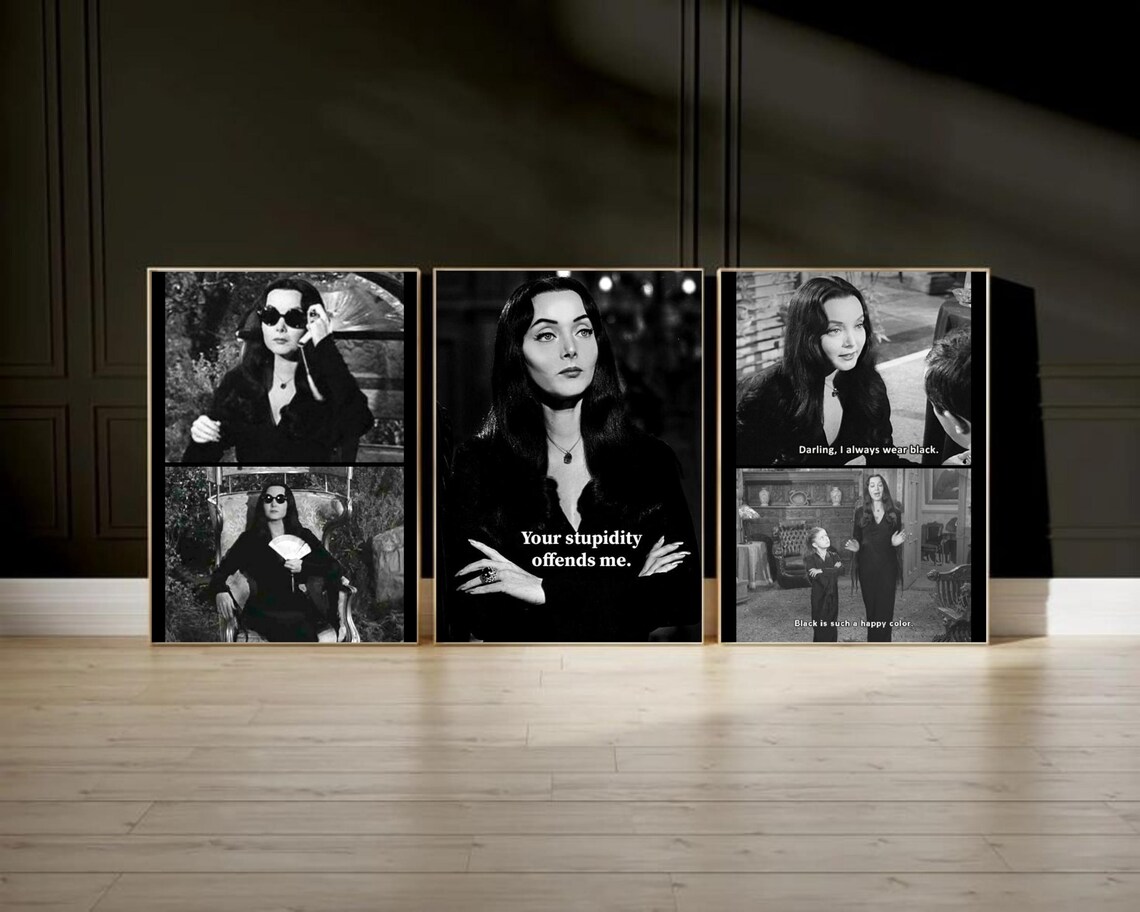 Addams Family Gothic Poster Set, Addams Family Wall Art, Home Decor ...