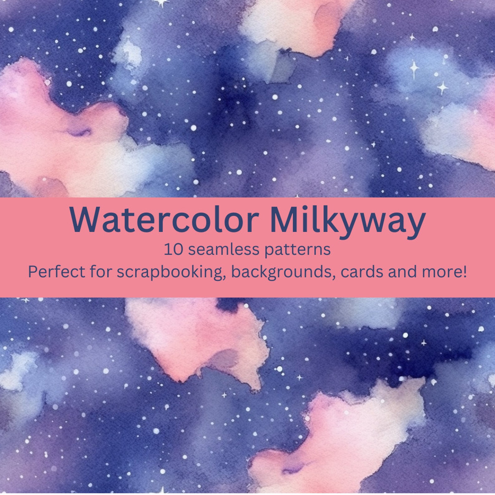 10 Galactic Milky Way Watercolor Patterns More Digital - Etsy