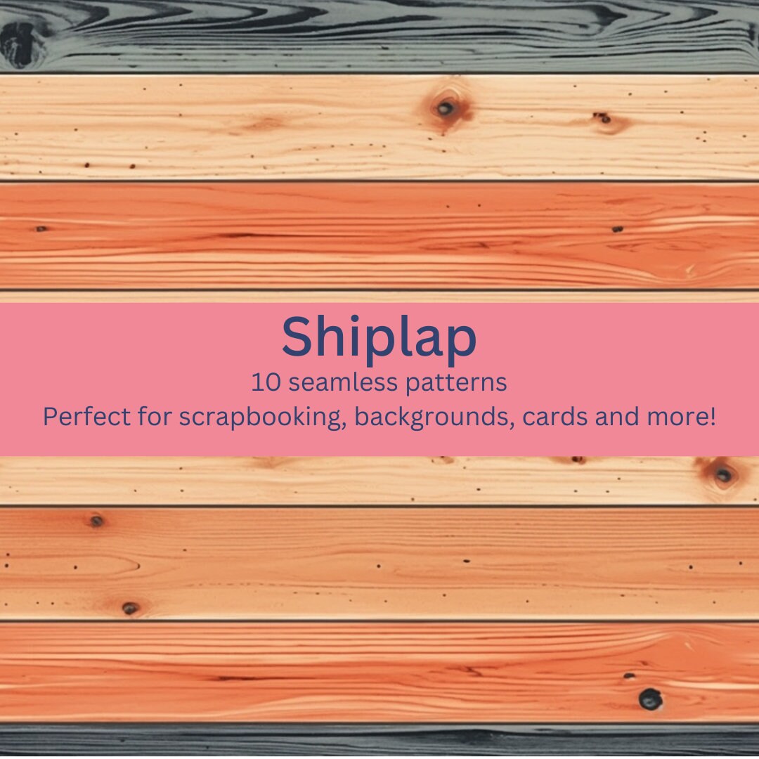 10 Digital Seamless Shiplap Patterns: Even More Rustic Wood Designs for ...