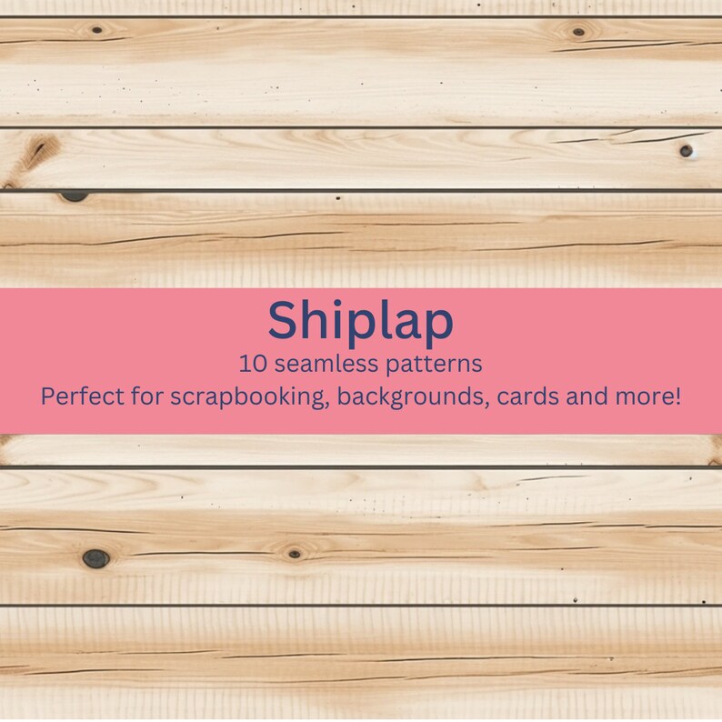 10 Digital Seamless Shiplap Patterns: Rustic Wood Designs for DIY ...