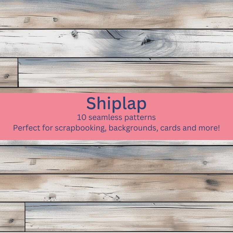 10 Digital Seamless Shiplap Patterns: Rustic Wood Designs for - Etsy