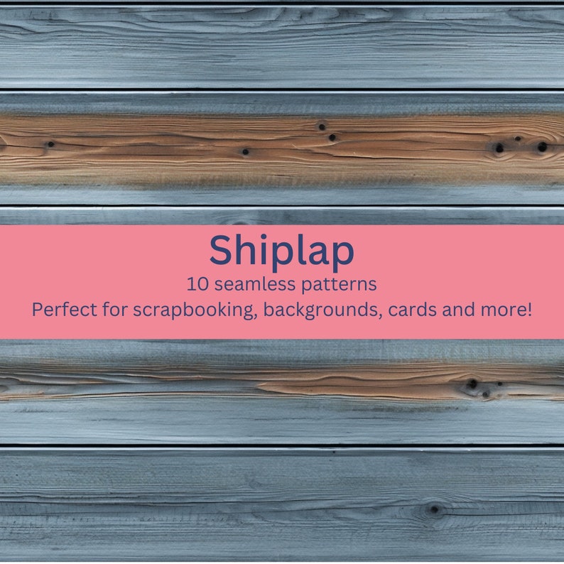 10 Digital Seamless Shiplap Patterns: Even More Rustic Wood Designs for ...