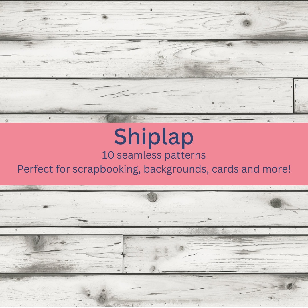 10 Digital Seamless Shiplap Patterns: Rustic Wood Designs for DIY ...