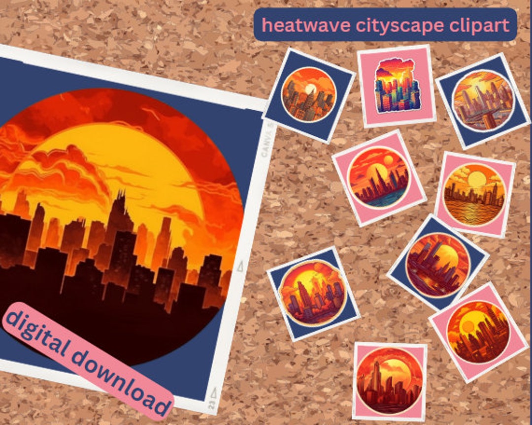 Heatwave Cityscape Clipart Bundle - More Designs Perfect for ...