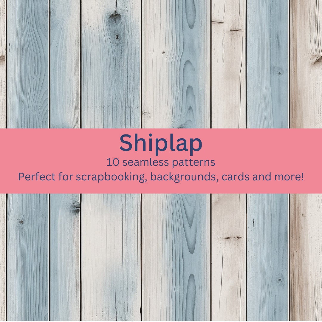 10 Digital Seamless Shiplap Patterns: Even More Rustic Wood Designs for ...