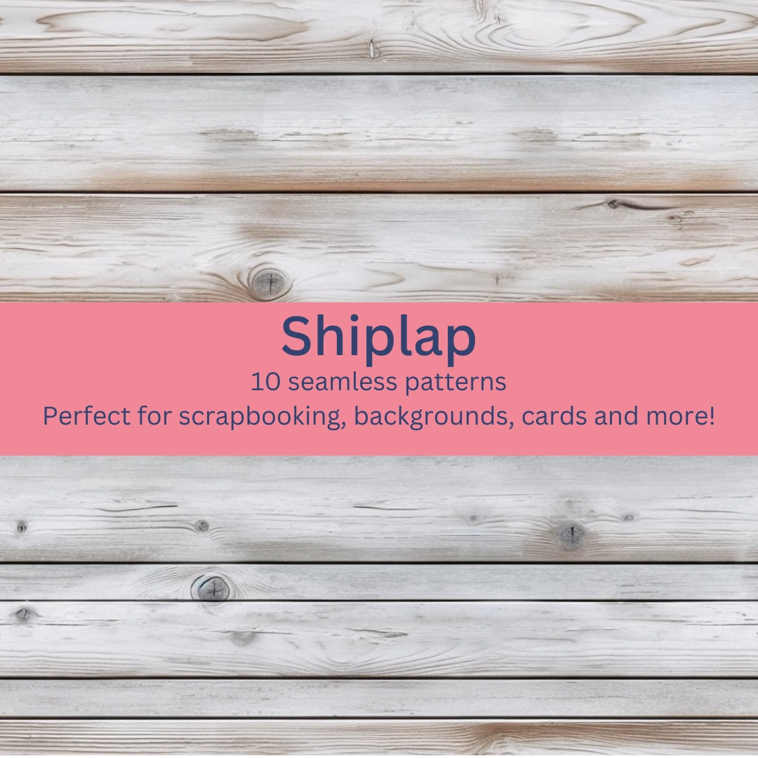 10 Digital Seamless Shiplap Patterns: Rustic Wood Designs for DIY ...