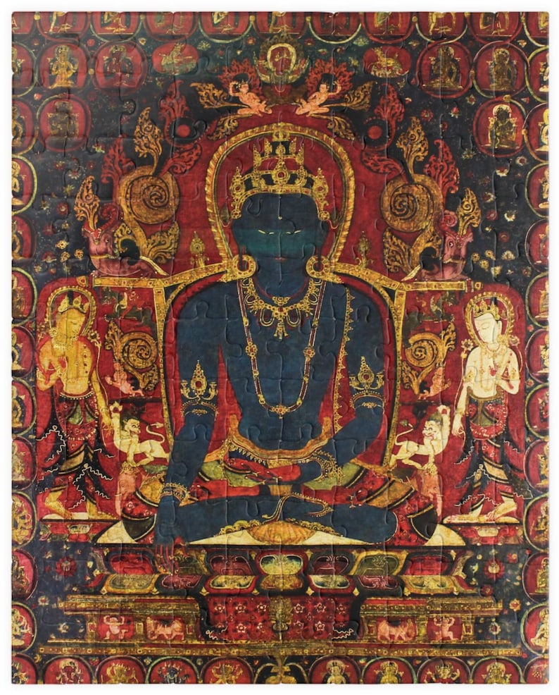 Akshobhya Buddha Tibetan Thangka Puzzle - 110/252/520/1014 Pieces - Etsy