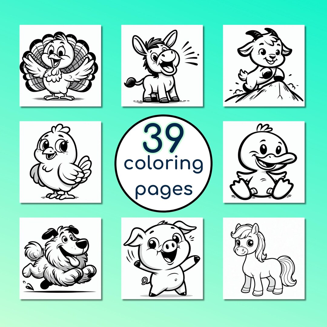 39 Farm Coloring Pages | Printable Coloring Pages | PDF A4 and 8.5x11 ...