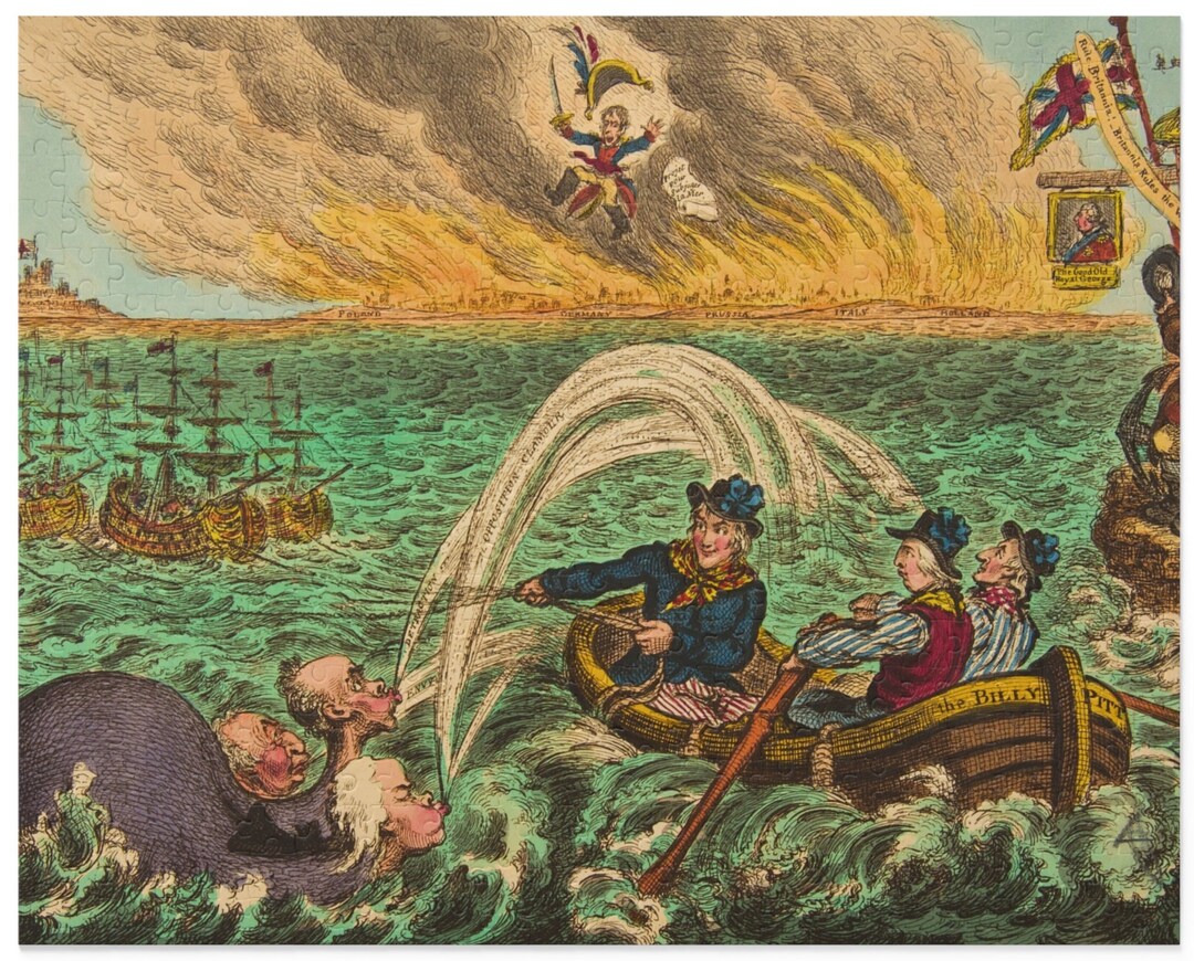 British Tars Towing the Danish Fleet Puzzle - James Gillray Art - 120 ...