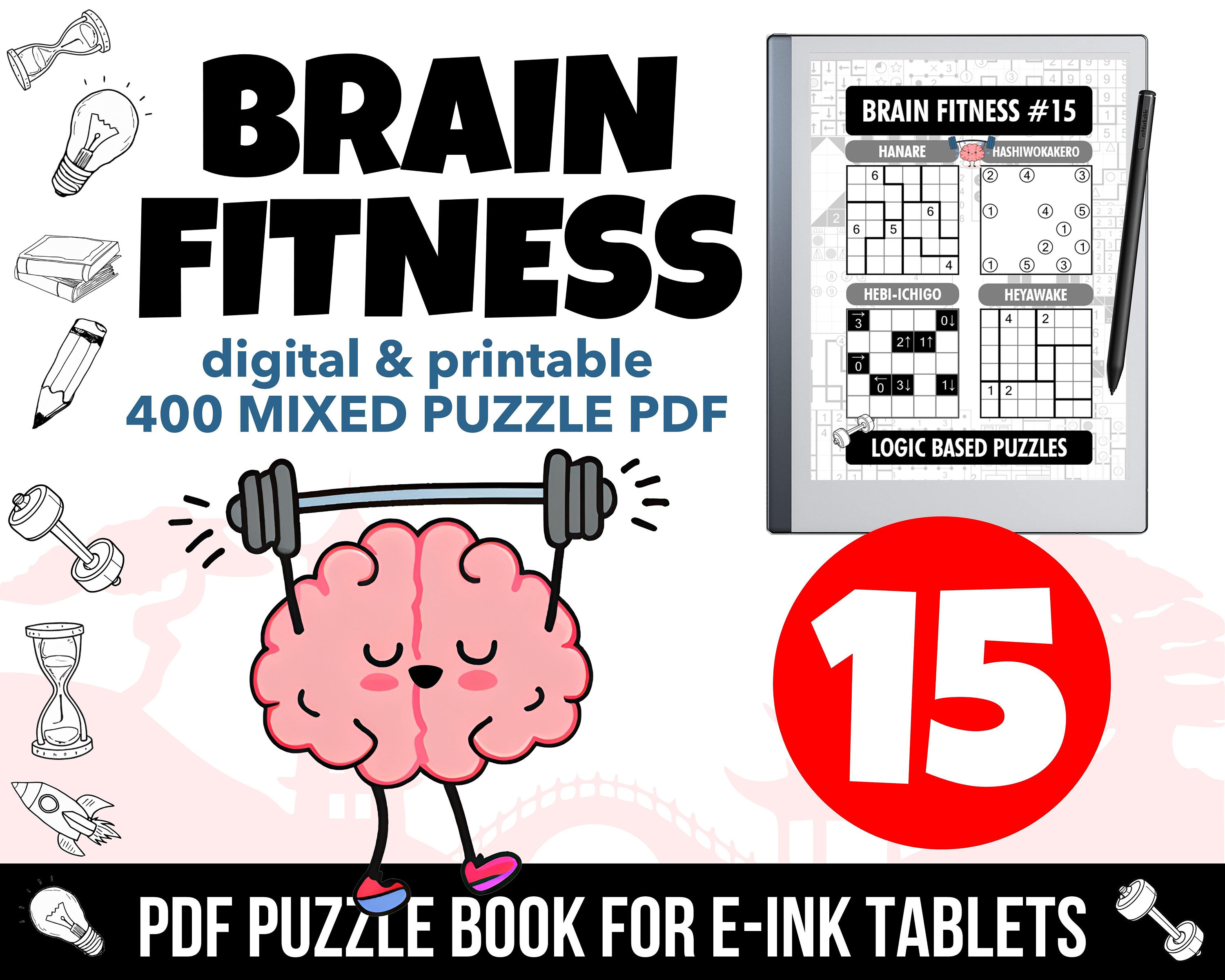 Brain Fitness Puzzle Collection 15 400 Puzzles Digital Puzzle Book ...