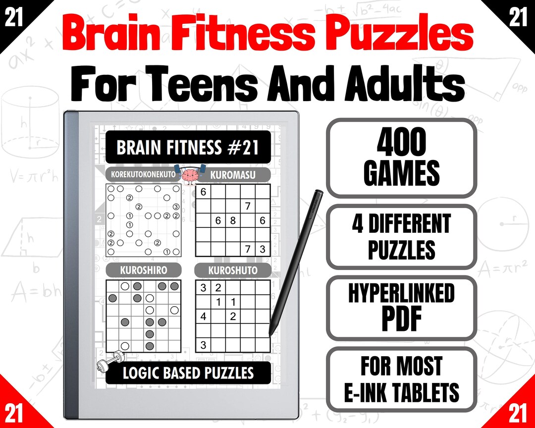 Brain Fitness Puzzle Collection 21 Hyperlinked PDF for Remarkable 2 ...