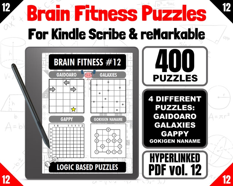 Digital Puzzle Book for E-ink Tablets: Kindle Scribe, Android, Onyx ...