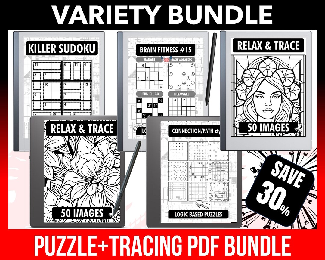Mind Games and Tracing Bundle | 50 Flowers and 50 Powerful Women Images ...