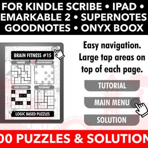 Brain Fitness Puzzle Collection #15 | 400 Puzzles | Digital Puzzle Book ...