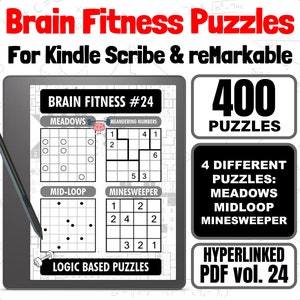Brain Fitness Puzzle Collection #24 | Hyperlinked PDF for Kindle Scribe ...