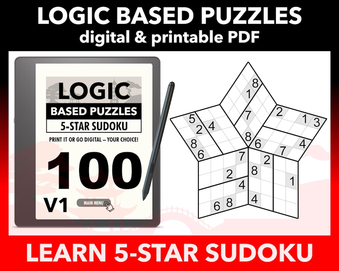 100 5-POINT Star Sudoku Puzzle | Learn to Solve Series | Digital Puzzle ...