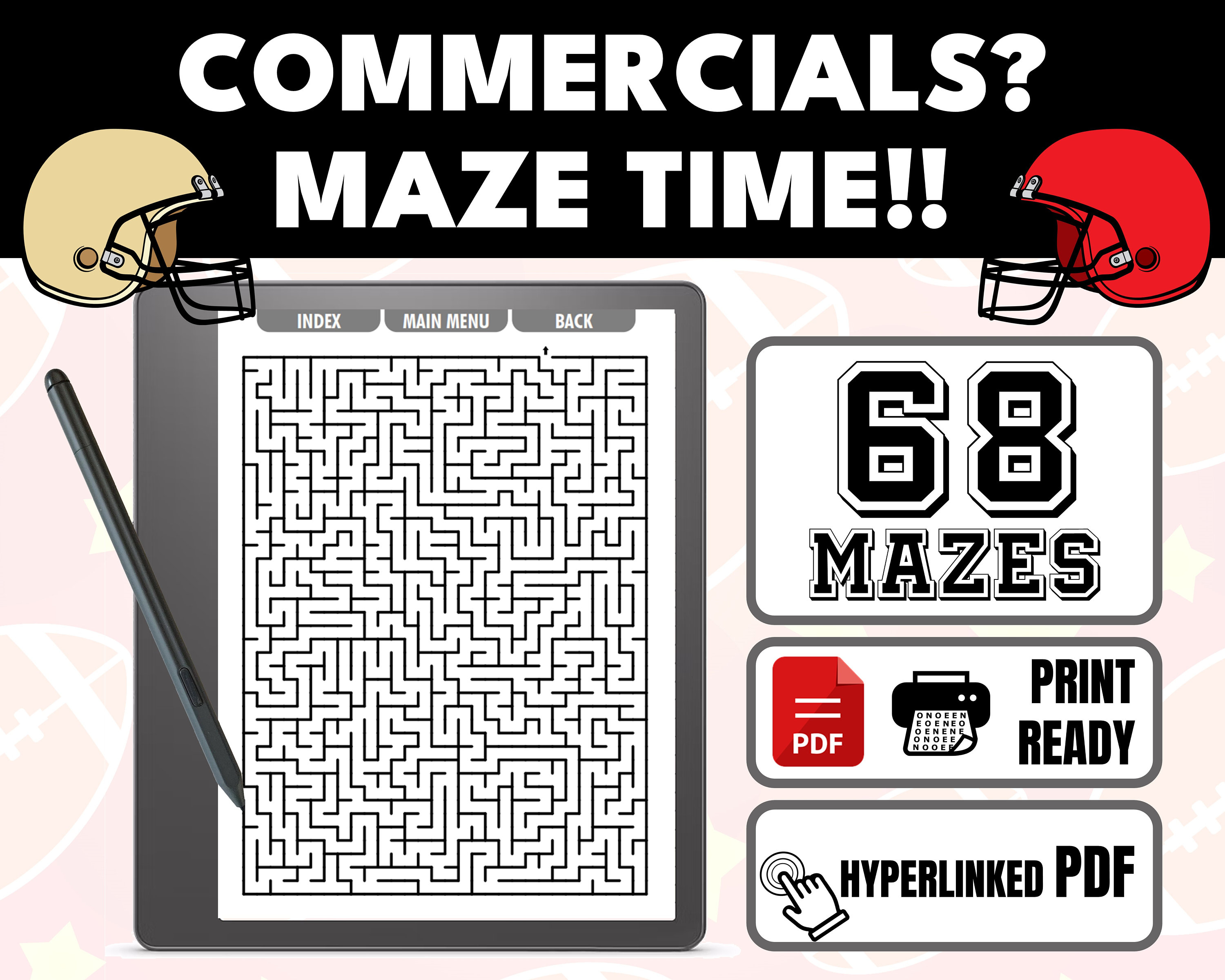 American Football Trivia Bingo 68 Unique Cards | Print & Digital Use ...